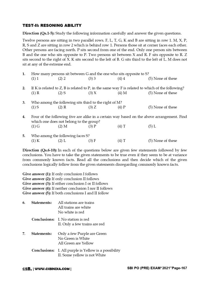 SBI PO EXAM 2022(OFFLINE MOCK TEST SERIES) - CHENNAI SCHOOL OF BANKING
