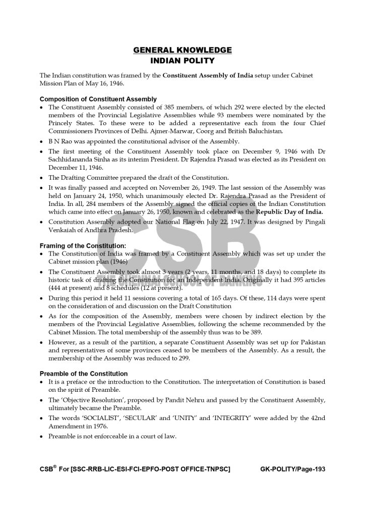 General Knowledge Book for Competitive Exams - Chennai School of Banking